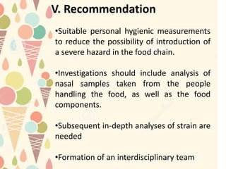 Staphylococcus aureus food-poisoning outbreak associated with the consumption of ice cream | PPT