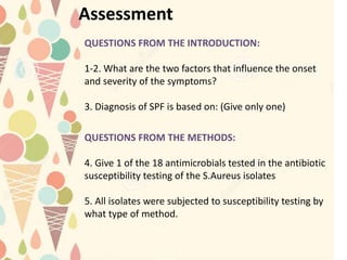 Staphylococcus aureus food-poisoning outbreak associated with the consumption of ice cream | PPT