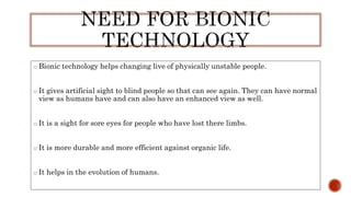 Bionic technology | PPTX
