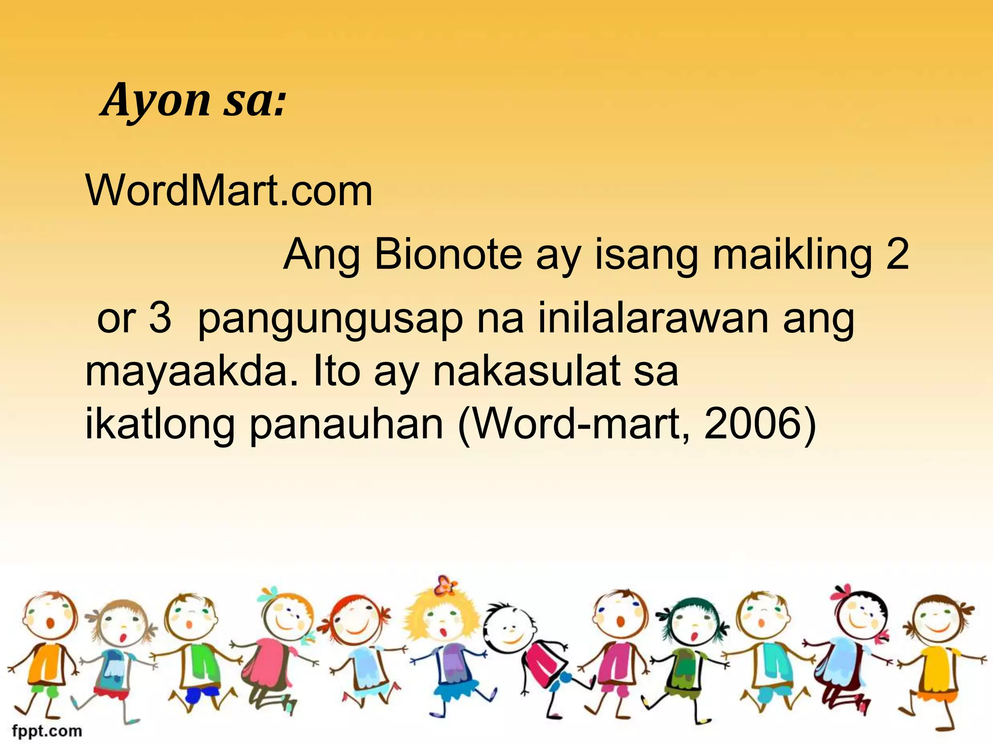 Bionote | PPTX