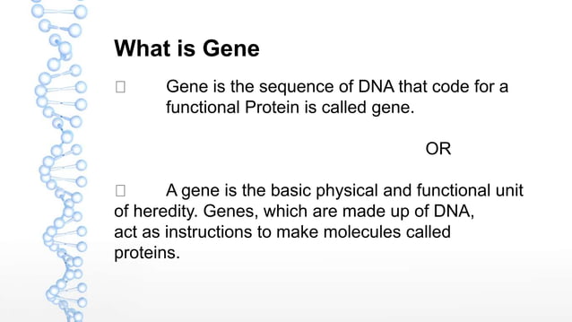 Bioinformatics presentation on finding gene in DNA | PPT