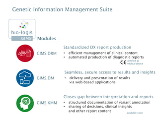 bio.logis GIMS.pharma - pharmacogenomics for point of care | PDF