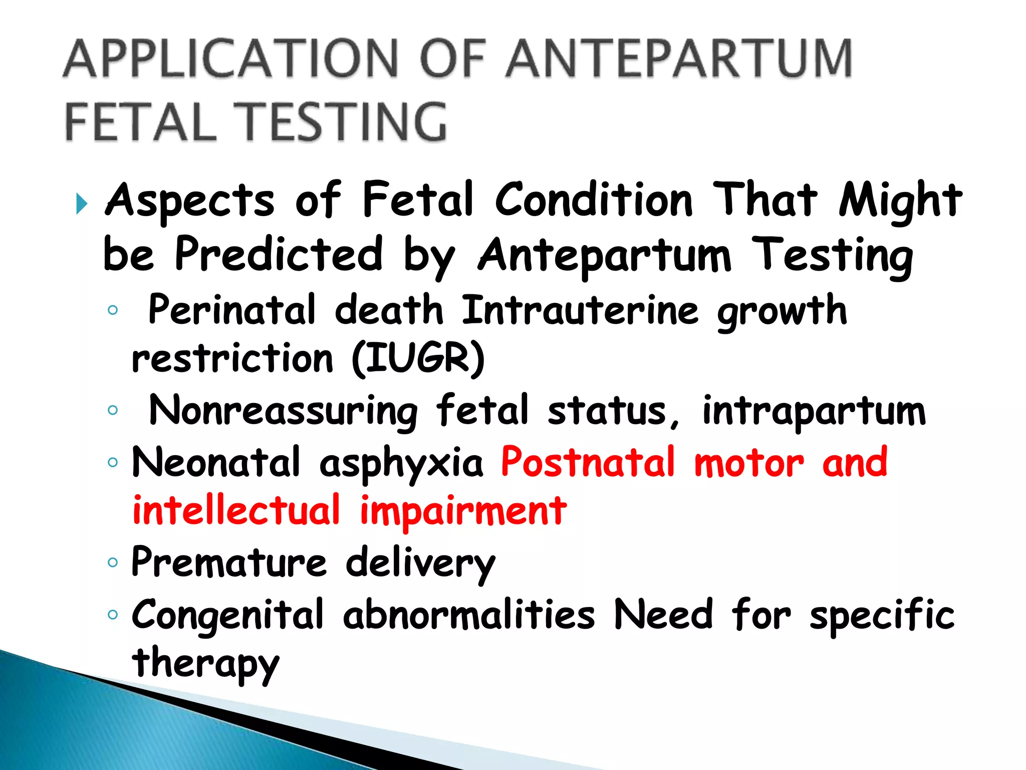 antepartum fetal assessment | PPTX | Pregnancy | Reproductive Health