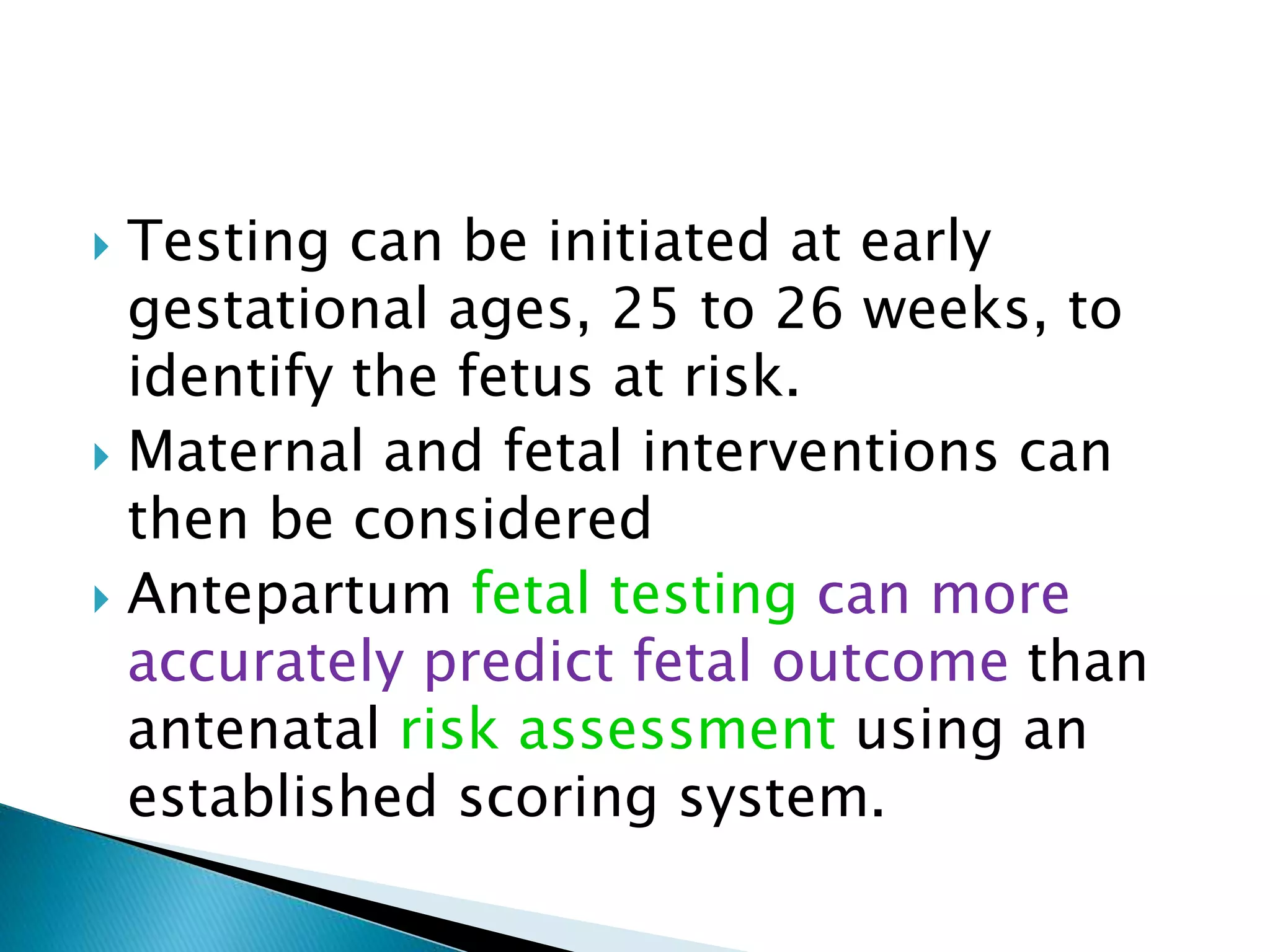 antepartum fetal assessment | PPTX | Pregnancy | Reproductive Health