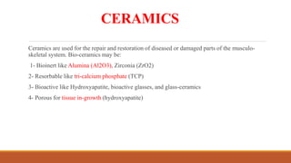 biomaterials in veterinary | PPTX