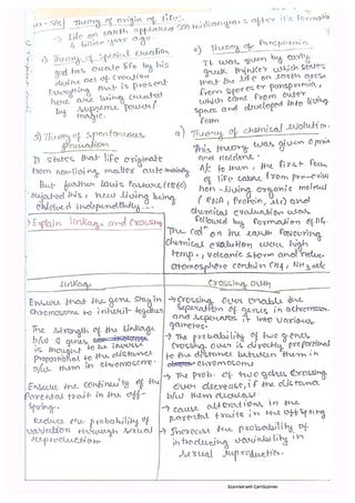 short notes bio | PDF