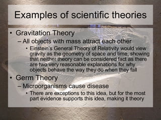 Bio 409 Facts, Theories, And Hypothesis | PPT