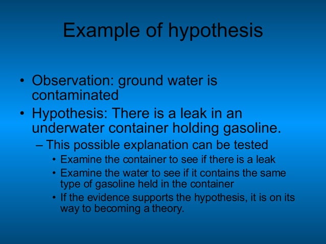 Bio 409 Facts, Theories, And Hypothesis | PPT