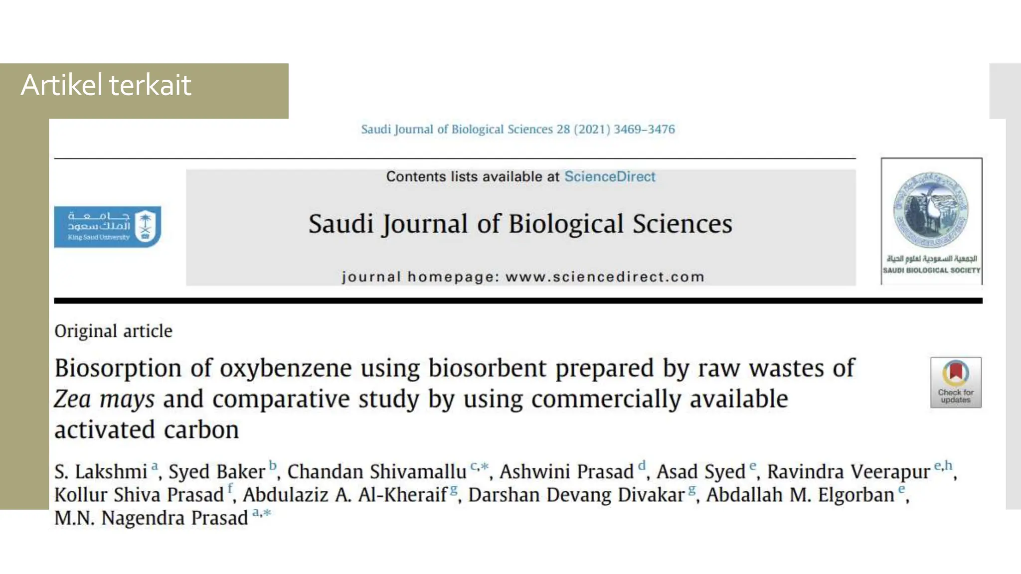 Bio-adsorbent as green adsorbent for adsorbing toxic compound | PPT