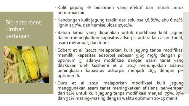 Bio-adsorbent as green adsorbent for adsorbing toxic compound | PPT