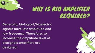 Bio amplifiers - basics | PDF