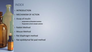 Bio assays of insulin | PPTX