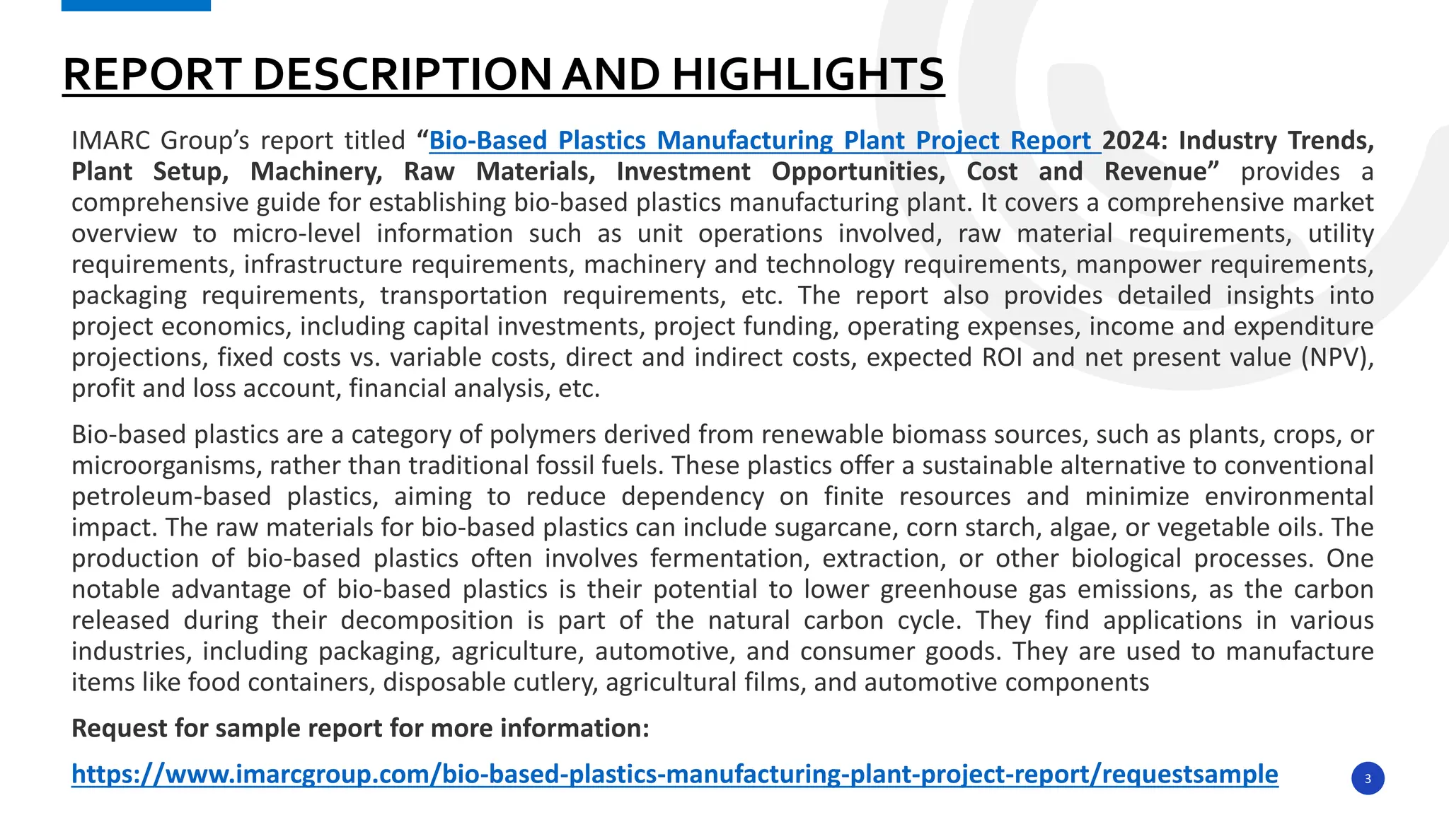 Bio-Based Plastics Manufacturing Plant Project Report.pptx