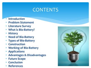 Bio batteries | PPTX