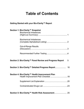 Bio clarity sample | PDF