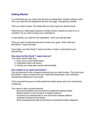 Bio clarity sample | PDF