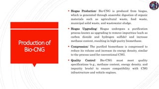 Bio - CNG - a sustainable energy solution | PPTX