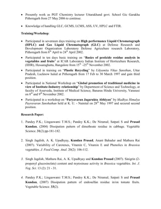 Bio data- kundan | PDF