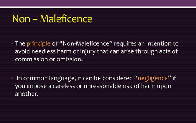 Bio ethics - Beneficence & Non-maleficence | PPTX | First Aid | Injuries
