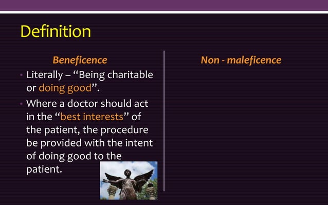 Bio ethics - Beneficence & Non-maleficence | PPTX | First Aid | Injuries