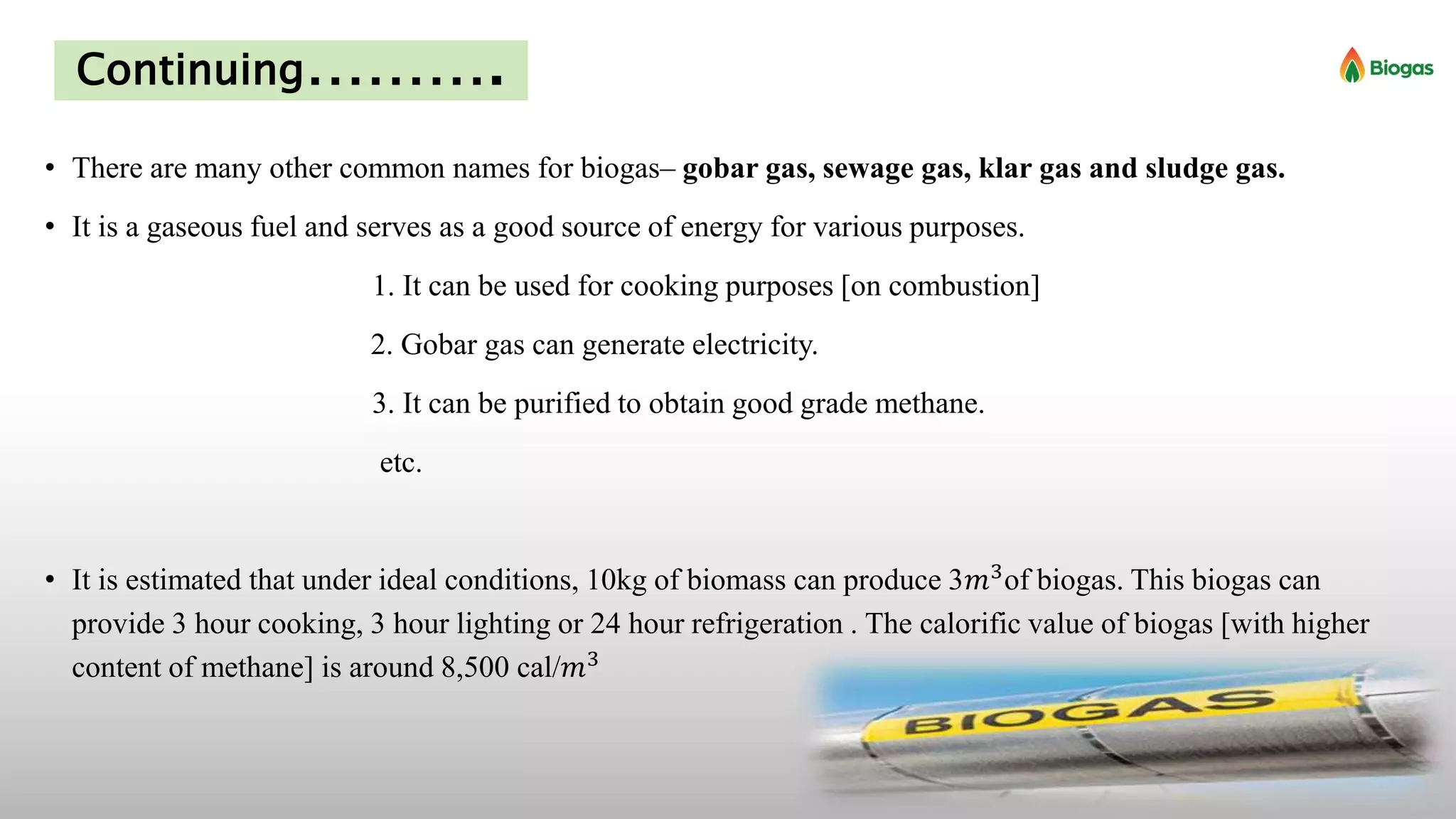 BIOGAS AND MICROBIOLOGY OF ANAEROBIC FERMENTATION. | PPTX