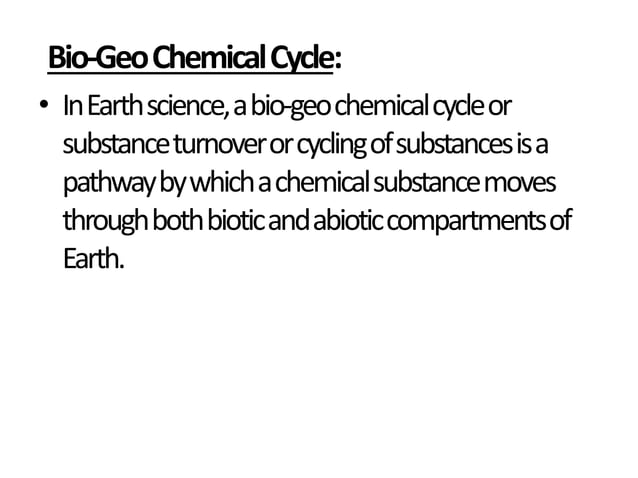 Bio geo chemical cycle | PPTX