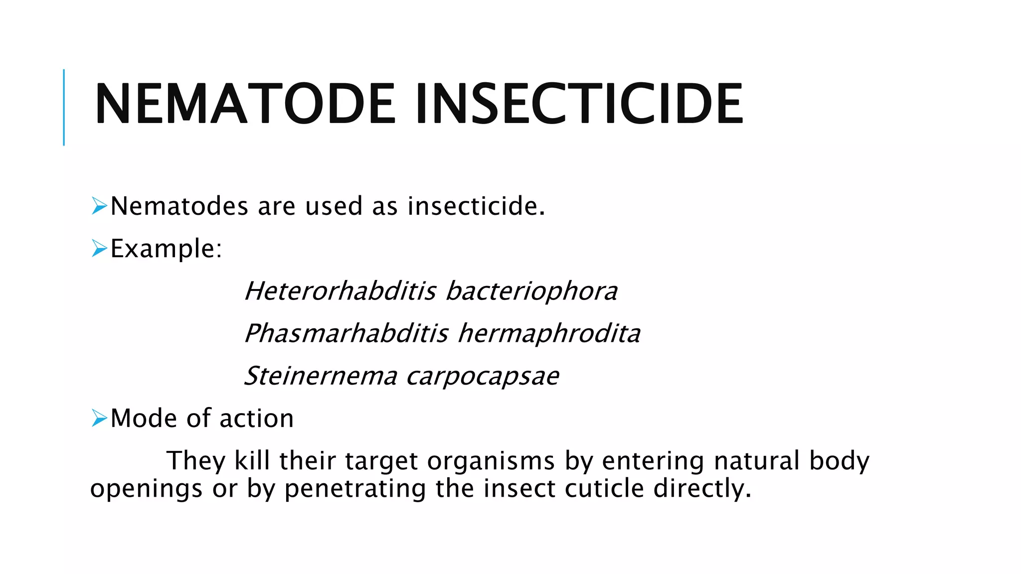 Bio-insecticides | PPTX