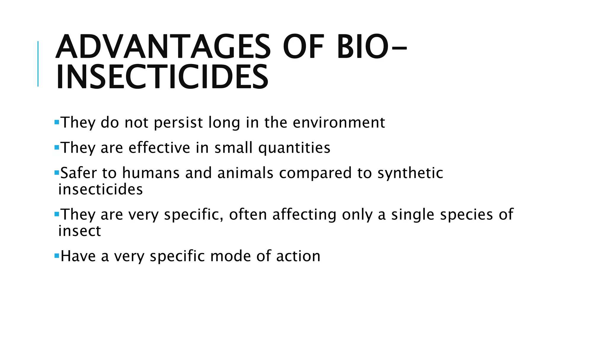 Bio-insecticides | PPTX