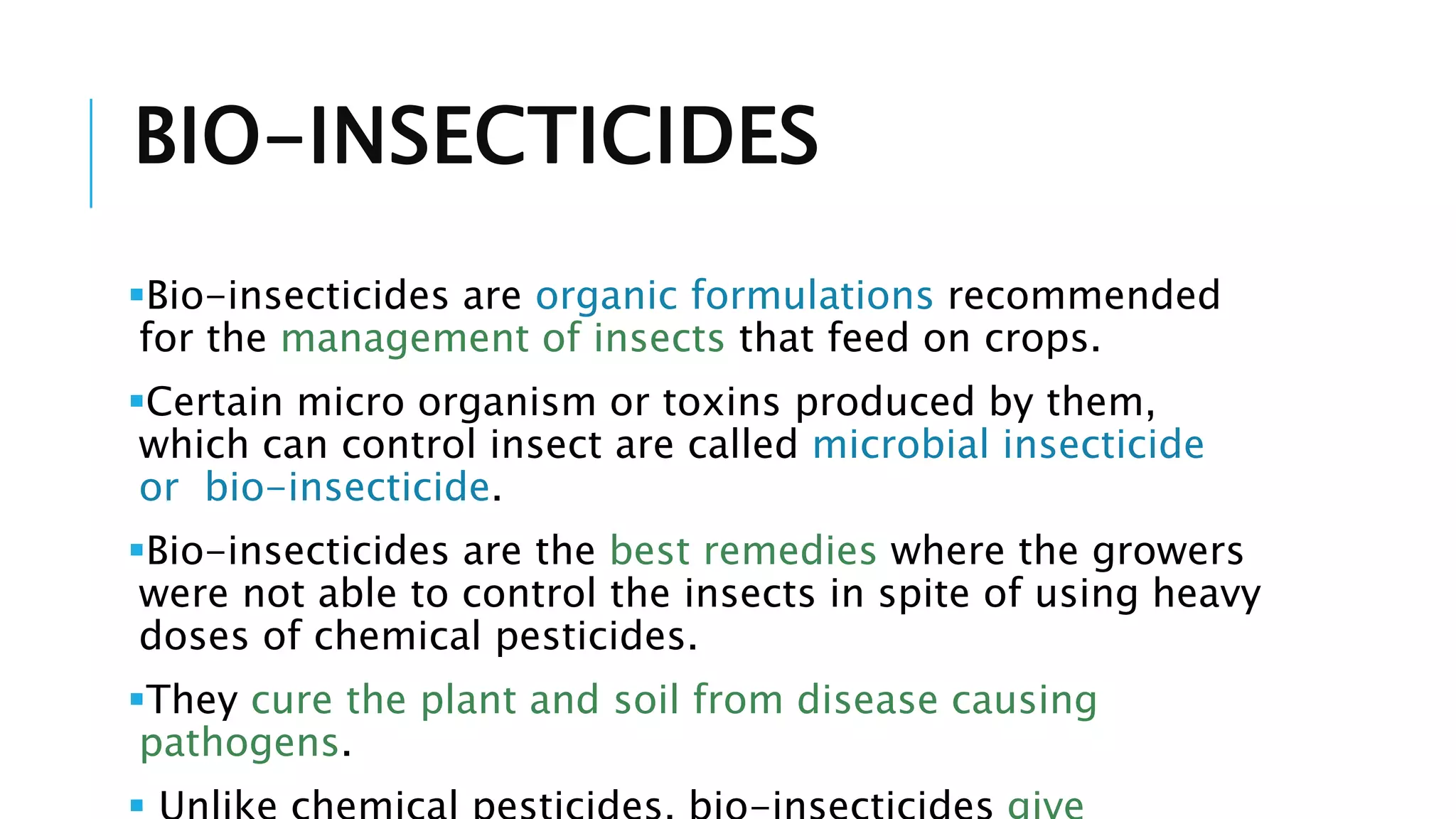 Bio-insecticides | PPTX