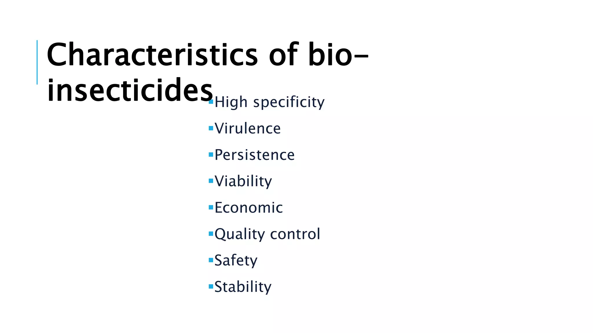 Bio-insecticides | PPTX