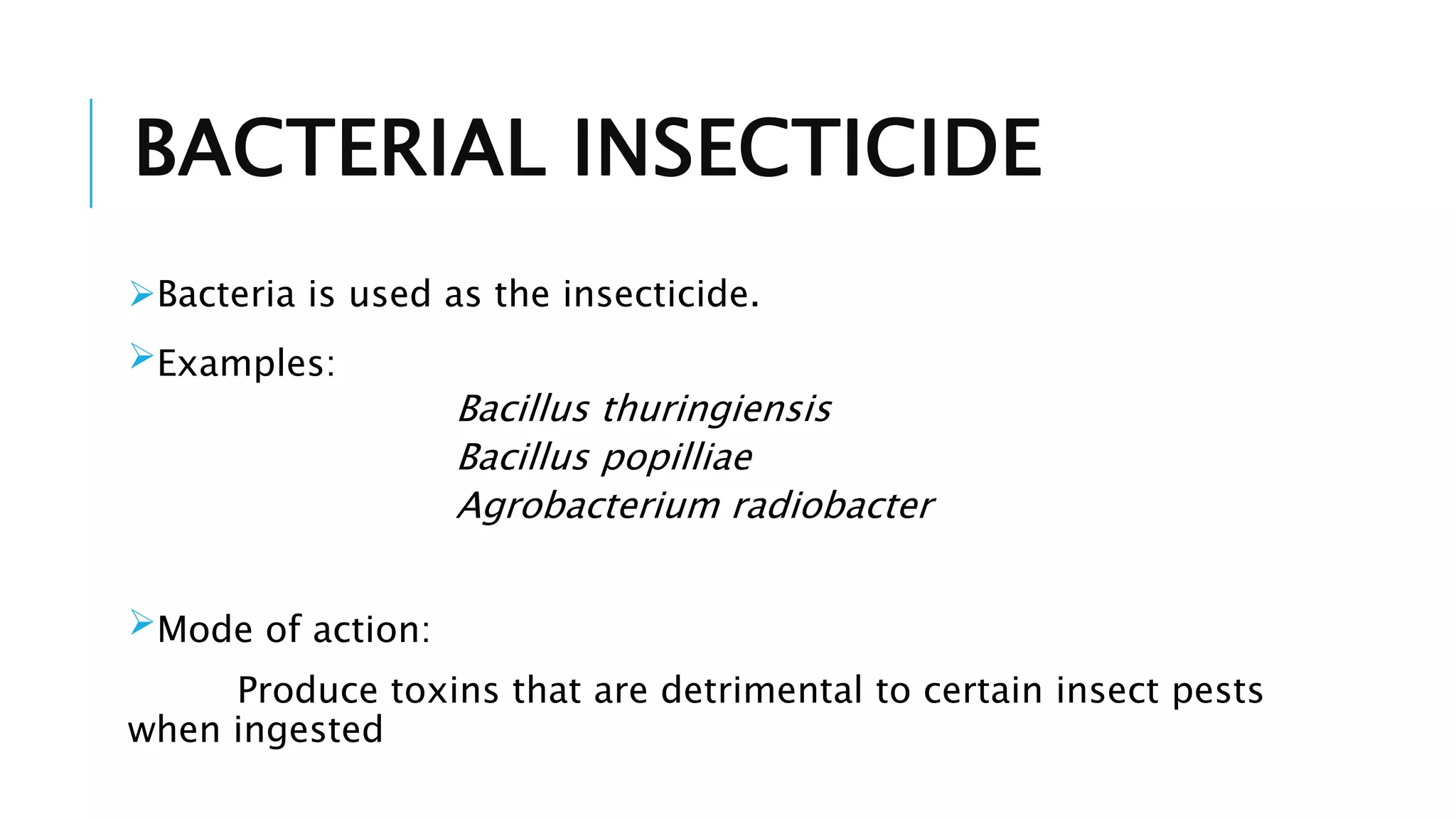 Bio-insecticides | PPTX