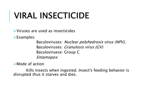 Bio-insecticides | PPTX