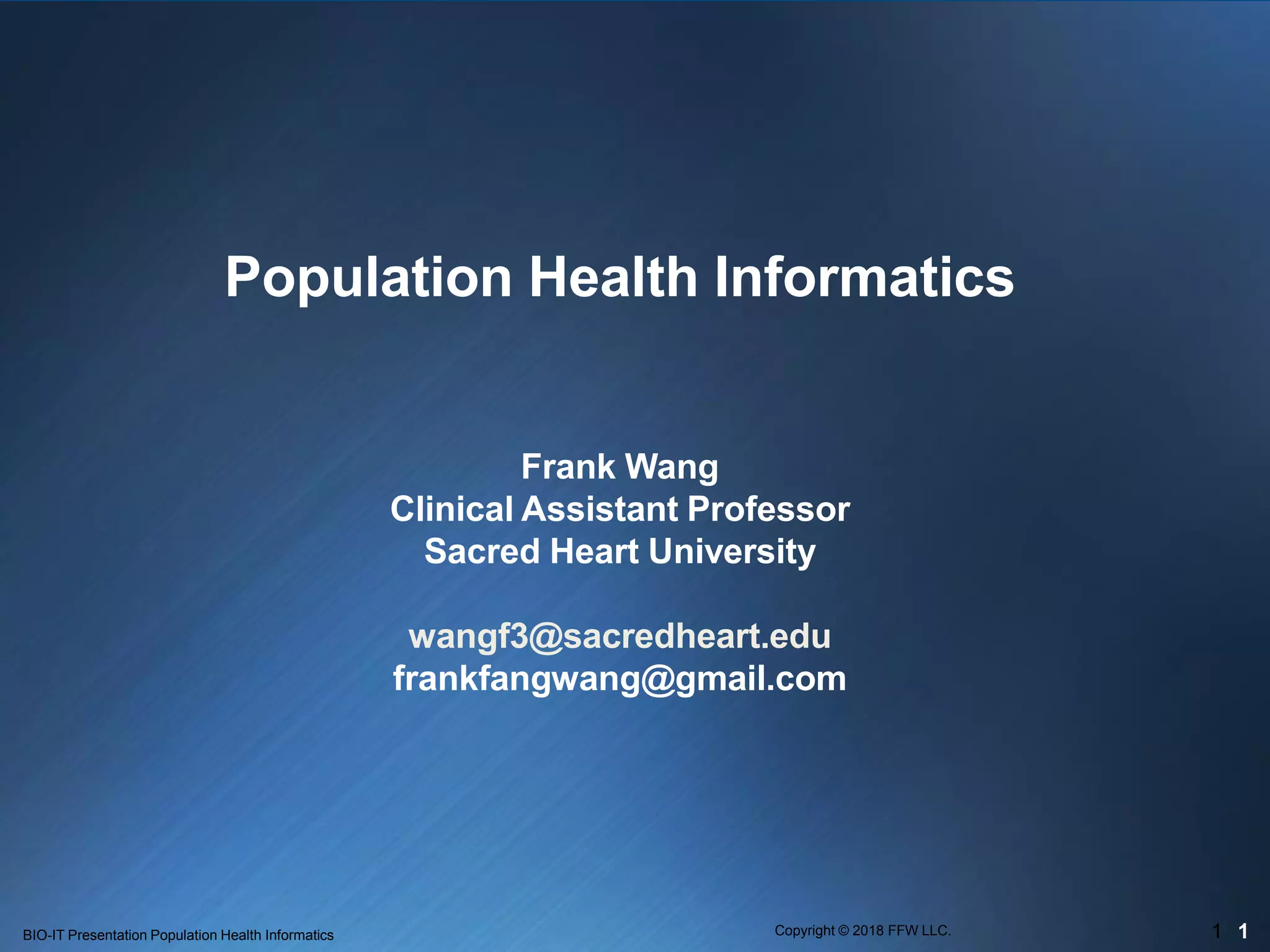 Population Health Informatics | PDF