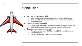 Bio jet fuel synthesis | PPTX