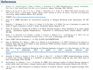 Biomarkers in Aquatic Environmental Monitoring | PPTX