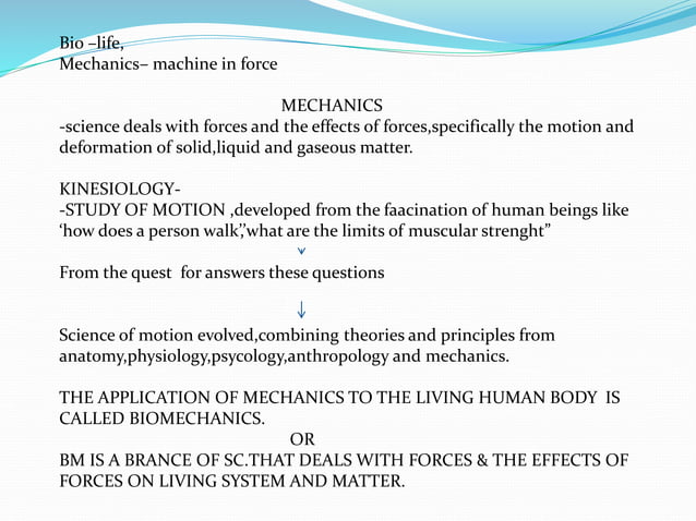 Bio mechanics | PPT