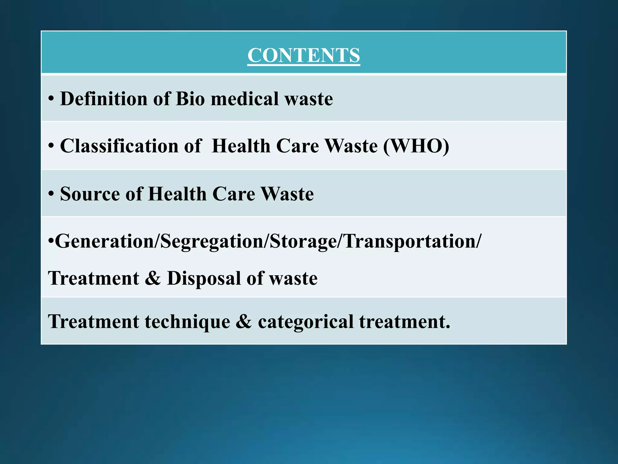 Bio medical waste management | PPT