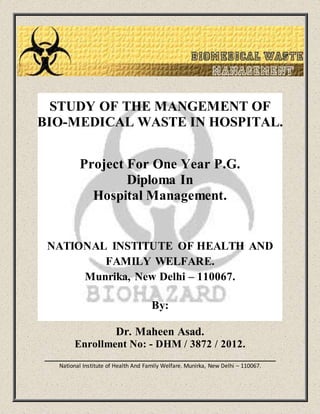 Bio-Medical Waste Management By Dr. Maheen.docx