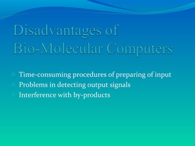 Bio-Molecular computers | PPT