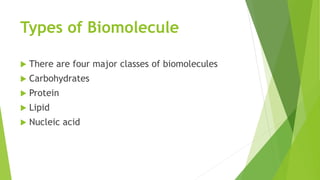 Bio molecules by sohail | PPTX