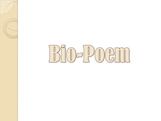 Bio poem | PPTX