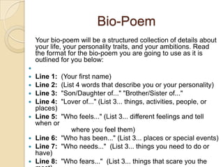 Bio poem | PPTX