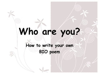 Bio Poem Intro and Directions | PPT