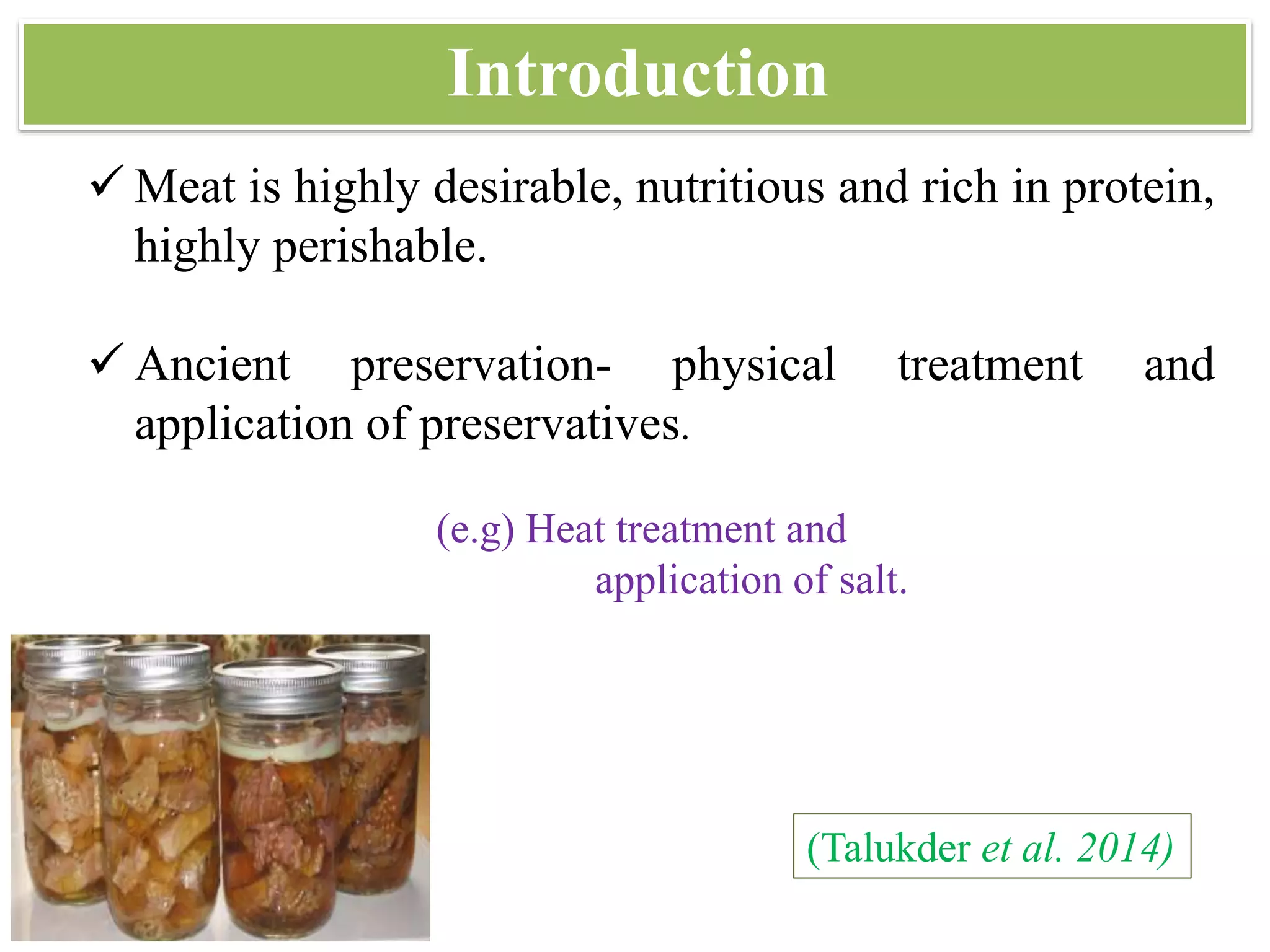 Bio preservation of Meat and Meat products | PPTX