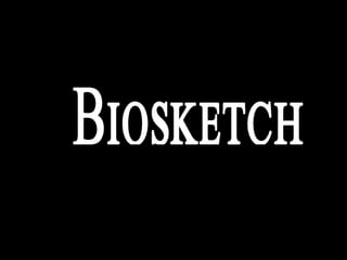 Bio sketch | PPTX