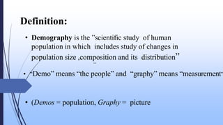 Bio statistics - Demography characteristics of india | PPTX