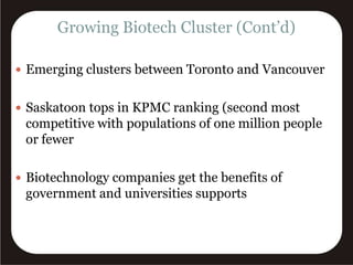 Bio technology cluster toronto | PPT