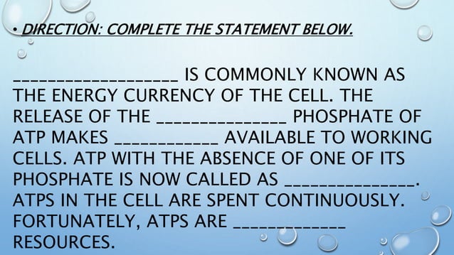 General Biology Q2- Module 1 ATP and ADP | PPTX | Chemistry | Science