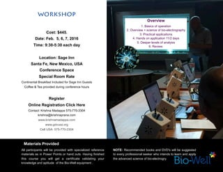 OM: Advanced Bio-Well Practical Hands on Training - Feb.5-6-7/2016 | PPT