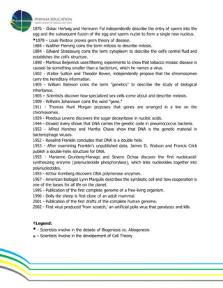 Bio 034 hand-out 1 - Timeline of Biology | PDF